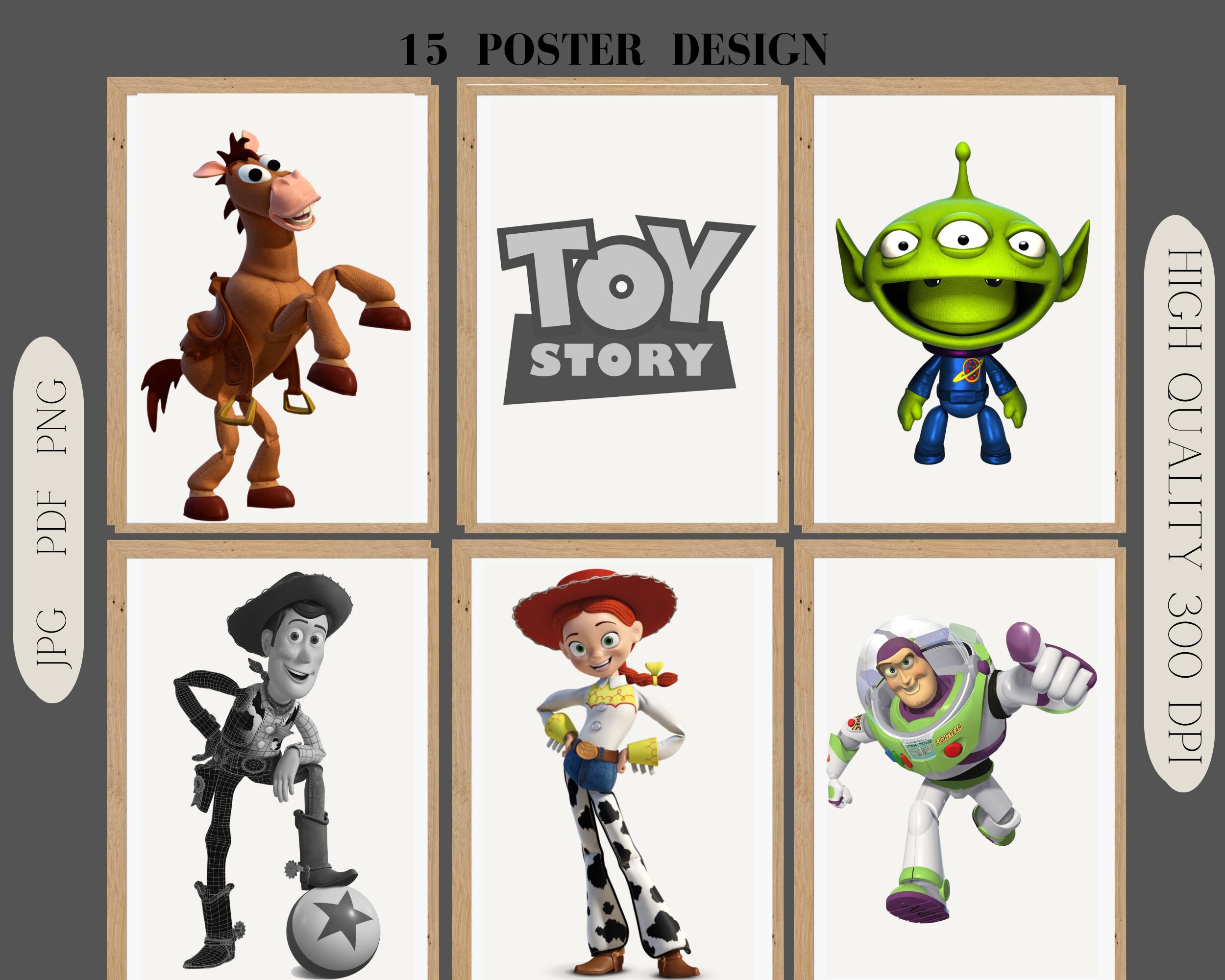 Toy Story Clipart Mega Pack: 500 PNG Images, SVG, PDF (digital Download ...