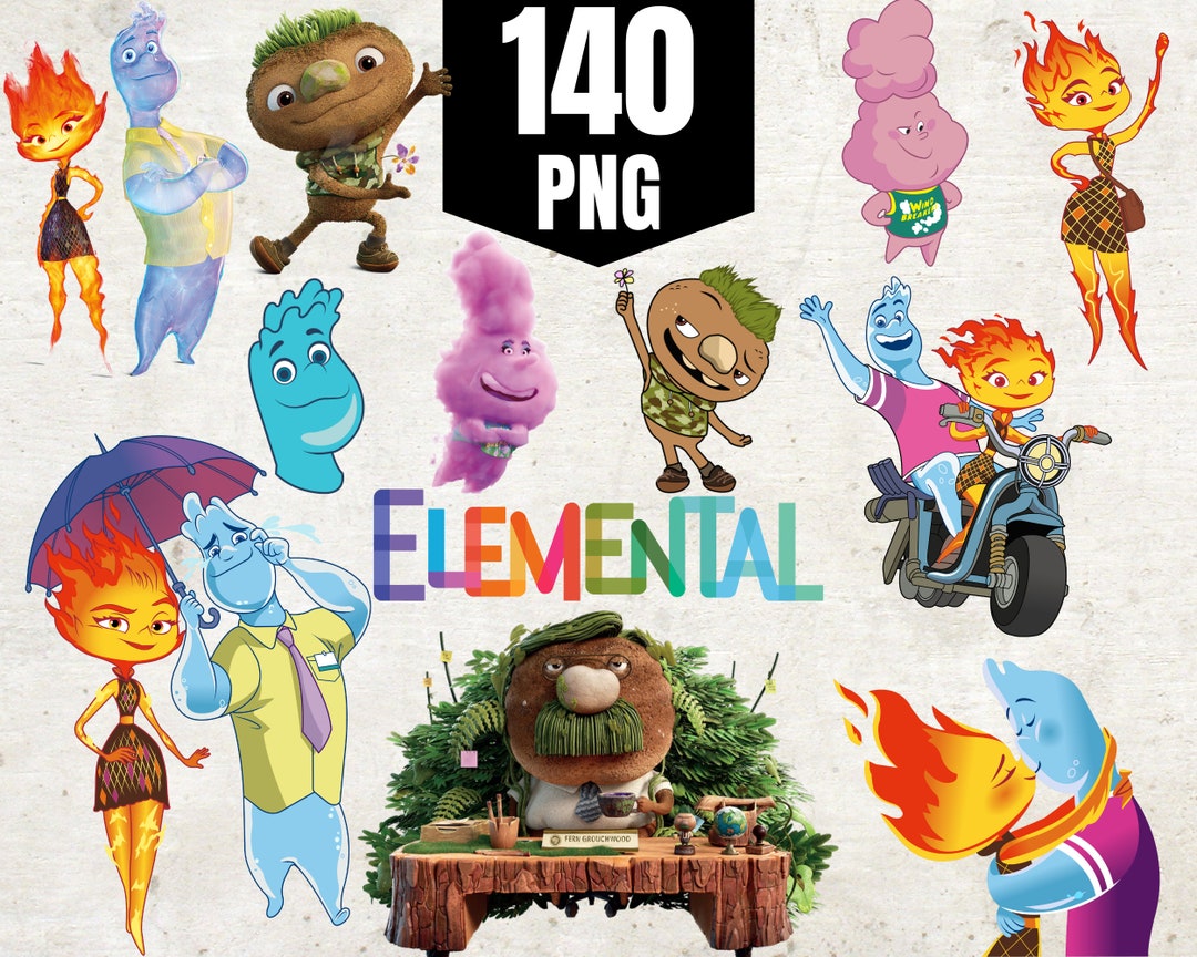 Elemental Clipart, Elemental Logo Png, Elemental Birthday, Cake Topper ...