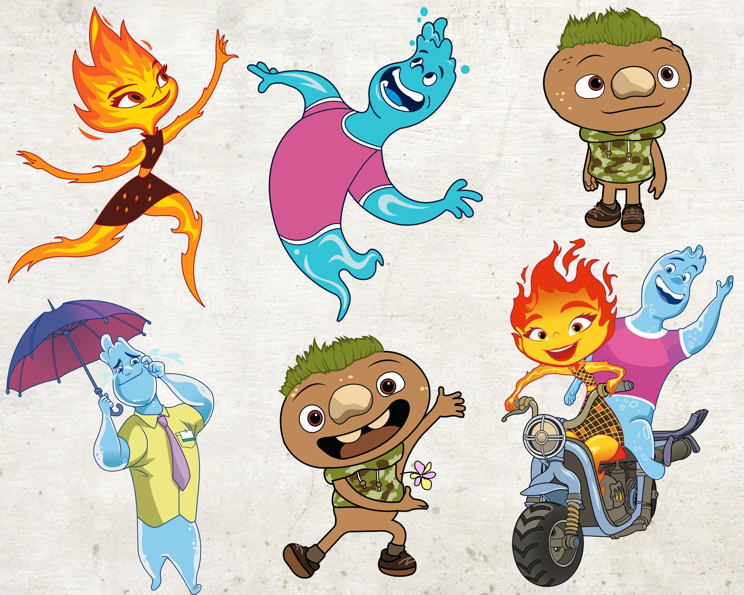 Elemental Svg, Elemental Clipart Set, Elemental Png Clipart, Elemental ...