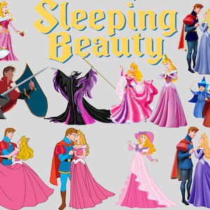 Sleeping Beauty PNG Clipart Bundle: Aurora Princess Graphics (digital ...