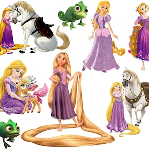 Rapunzel Clipart Bundle: Tangled PNG SVG Graphics (digital Download) - Etsy