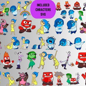 Inside Out 2 Clipart Bundle: PNG, SVG, Digital Paper (380+ Characters ...