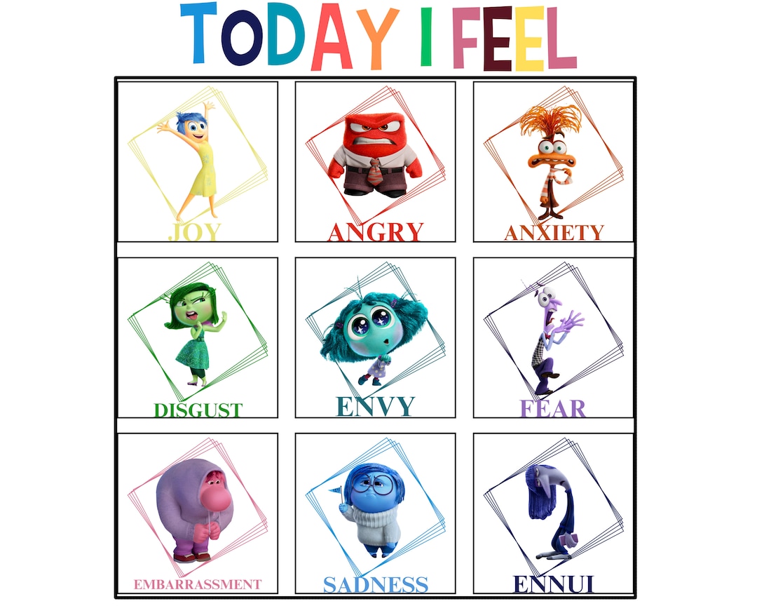 Today I Feel, Inside Out Png, Inside Out Characters Digital Download ...