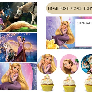 Rapunzel Clipart Bundle: 400 PNG Images (digital Download), Tangled PNG ...