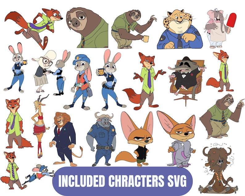 Zootopia 2 Clipart PNG, Zootopia 2 Layered Svg, Zootopia 2 Digital ...