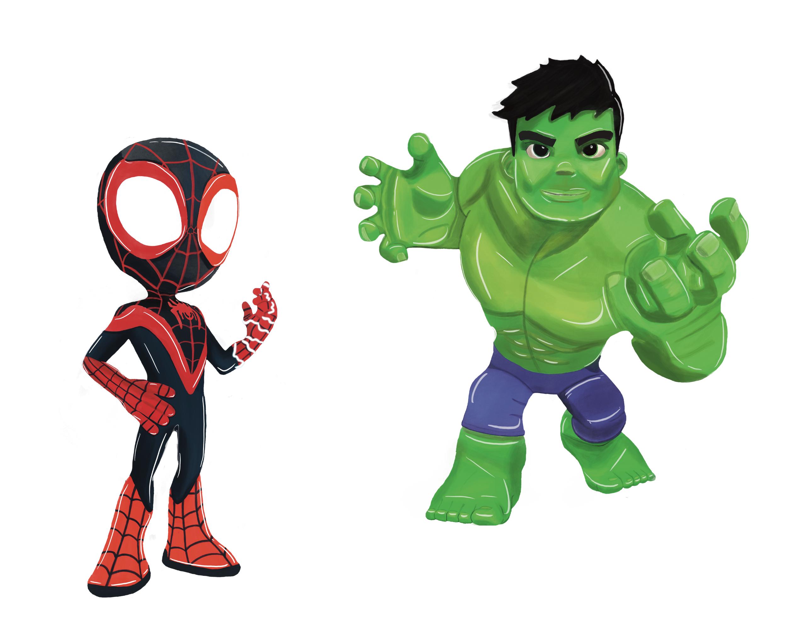 Spidey and His Amazing Friends Watercolor Png Clipart Bundle, Handdrawn ...