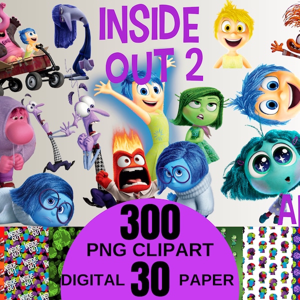 Inside Out 2 Png Labels - Etsy