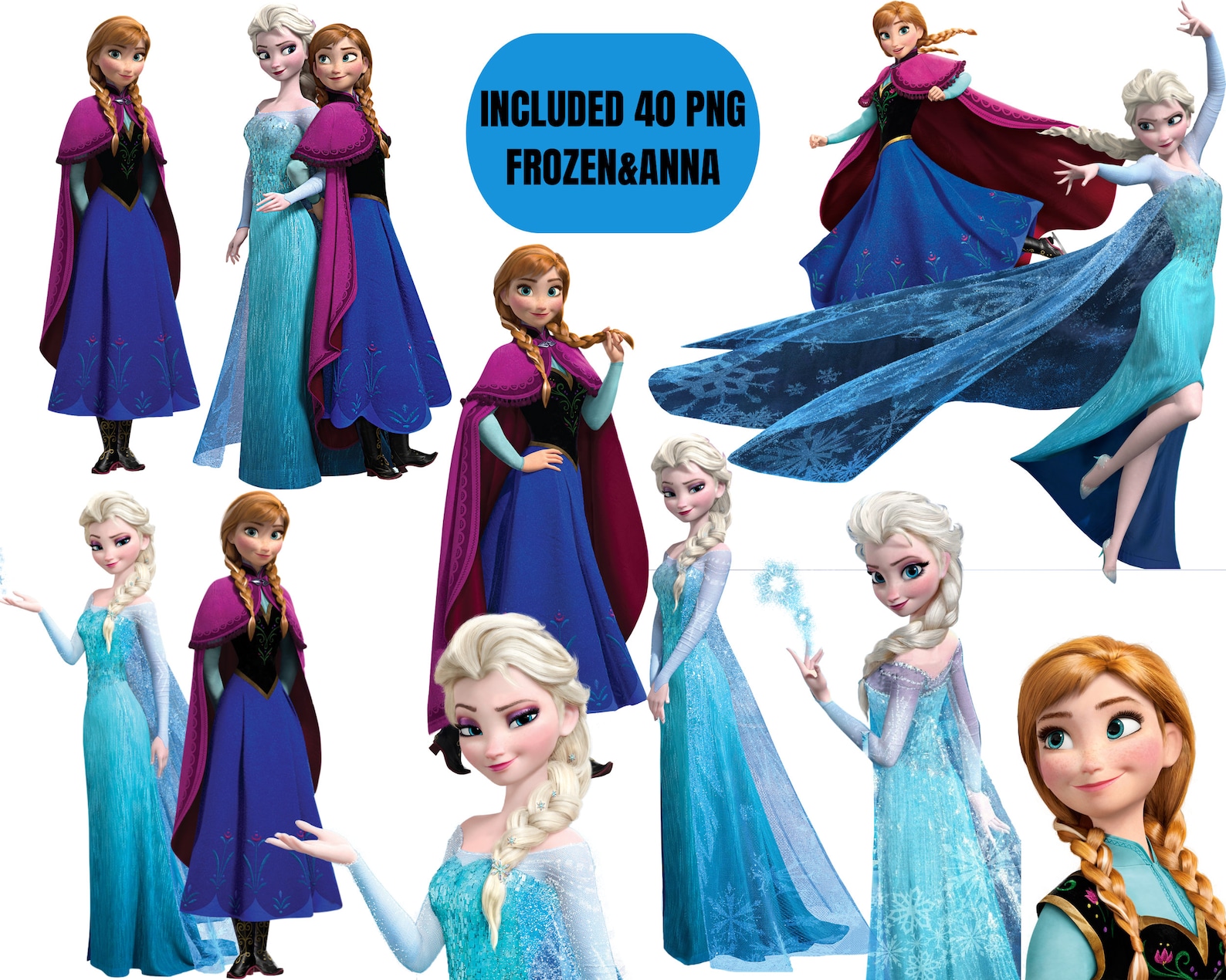 Princess PNG Clipart Bundle (digital Download) - Etsy