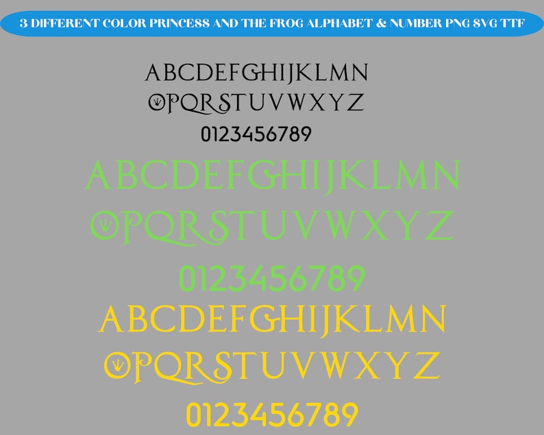 Princess Font: Alphabet Letters PNG SVG TTF (digital Download) - Etsy
