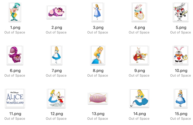 Alice in Wonderland Png Clipart Bundle Digital Instant - Etsy