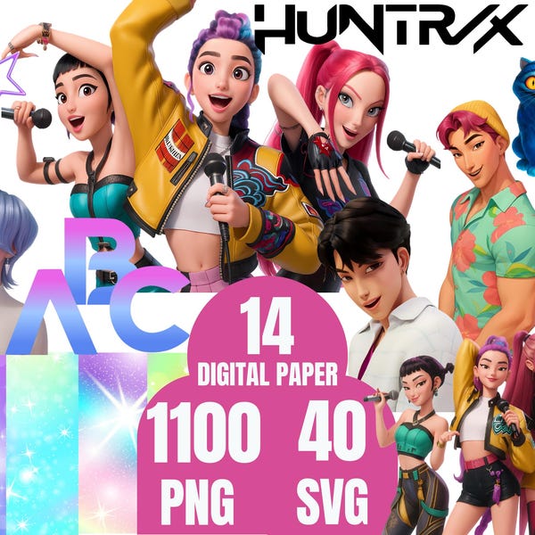 Huntrix Characters Png - Etsy