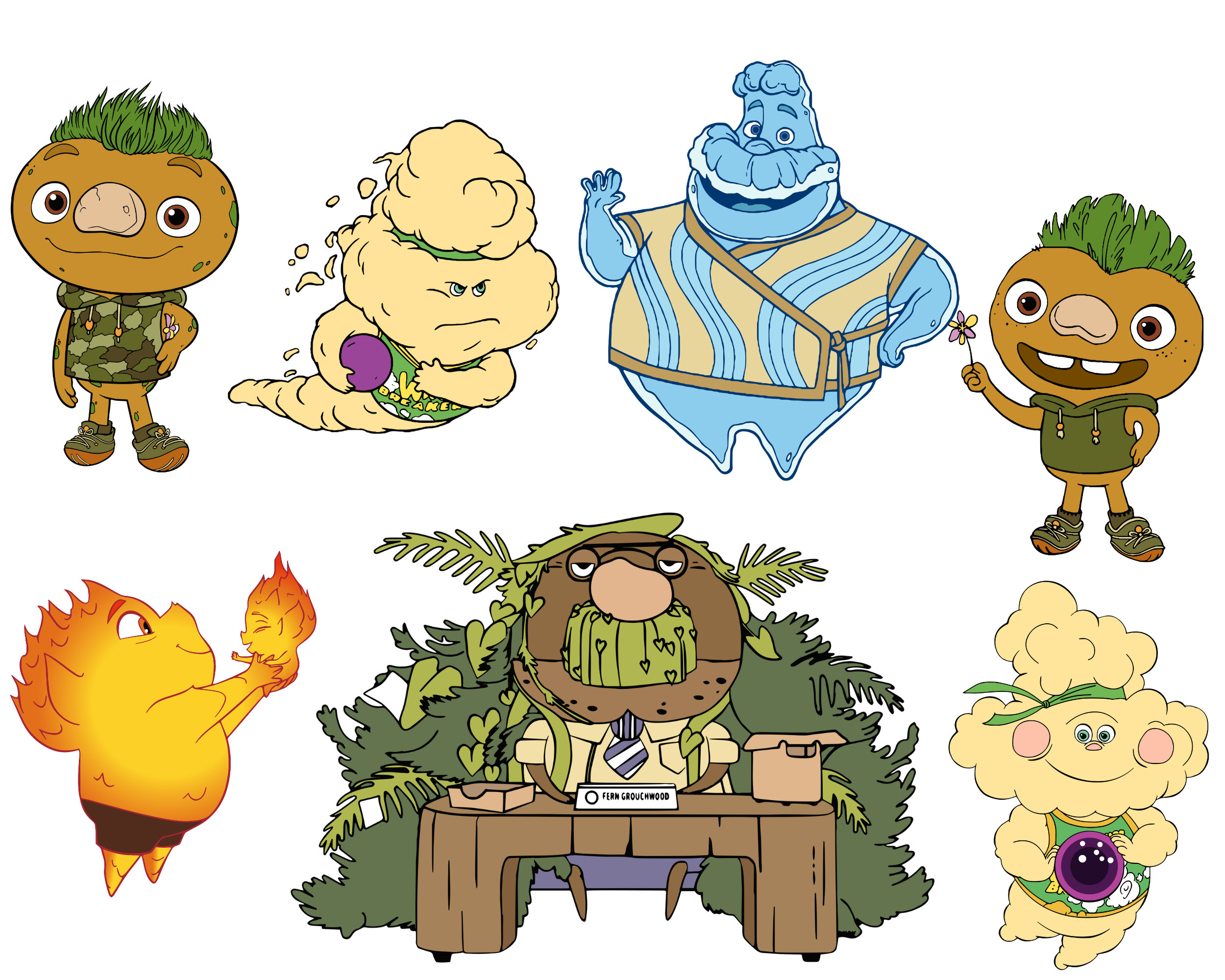 Elemental Characters Clipart: PNG SVG Bundle (digital Download) - Etsy
