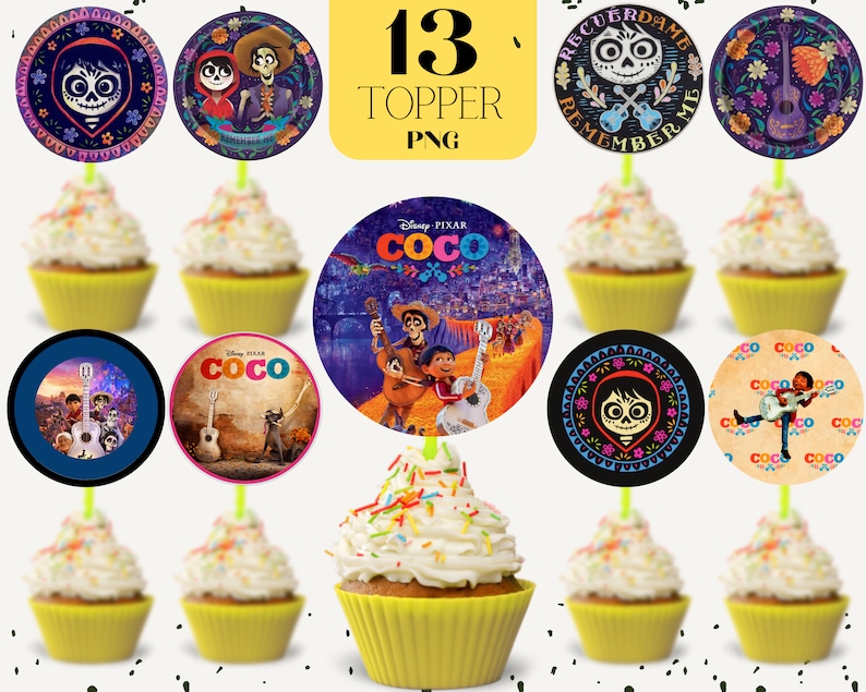 Coco PNG Clipart Bundle: Miguel, Guitar, Cake Topper (digital Download ...