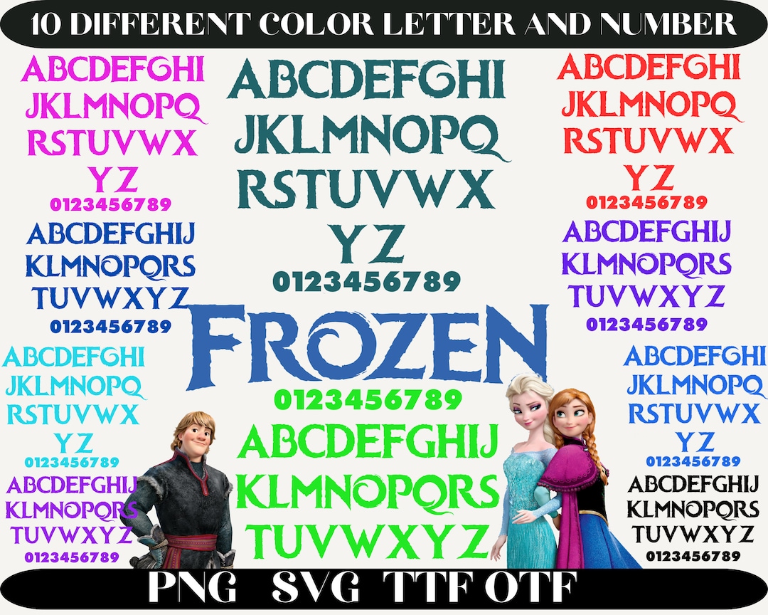 Frozen Font, Frozen Alphabet Png , Digital Download, Frozen Alphabet ...
