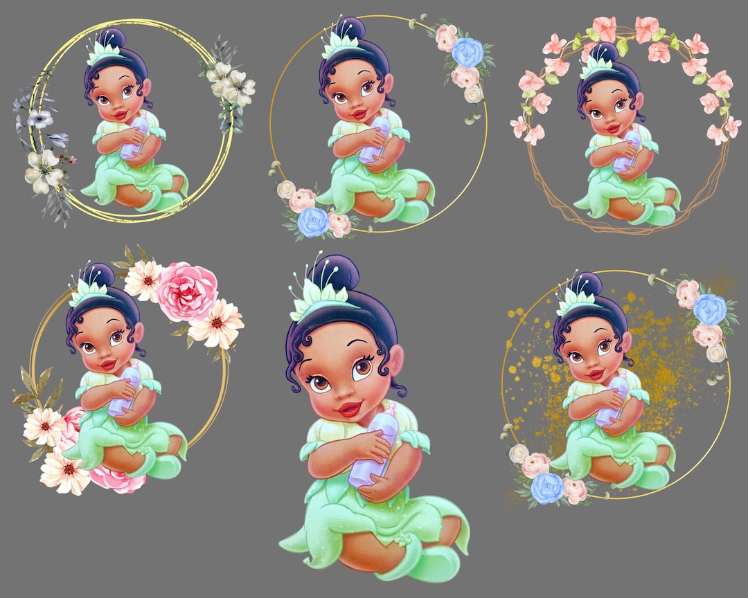 Baby Tiana Clipart Bundle: Princess and the Frog PNG (digital Download ...