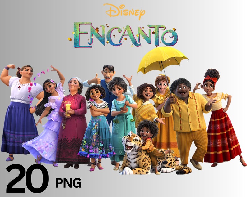 Encanto Family Clipart: 20 PNG Character Graphics (digital Download) - Etsy