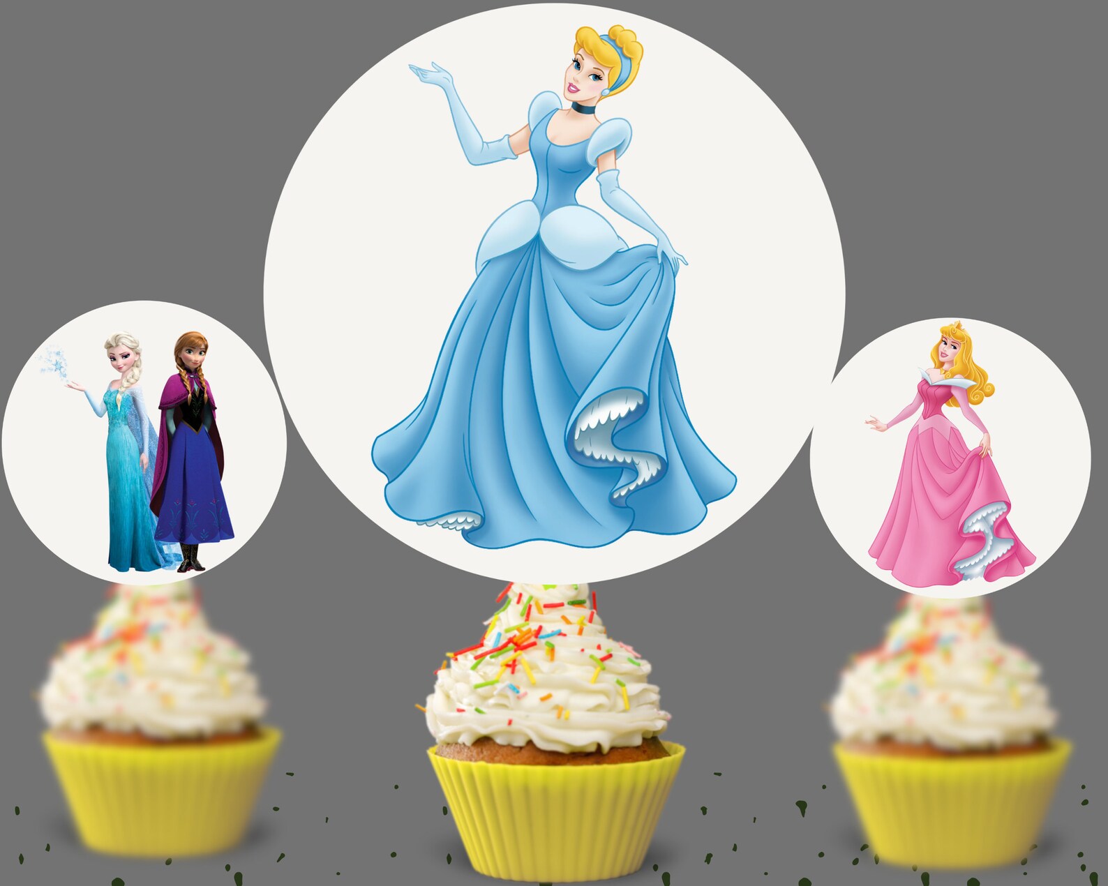 Princess Cake & Cupcake Topper Bundle (digital Download) - Etsy