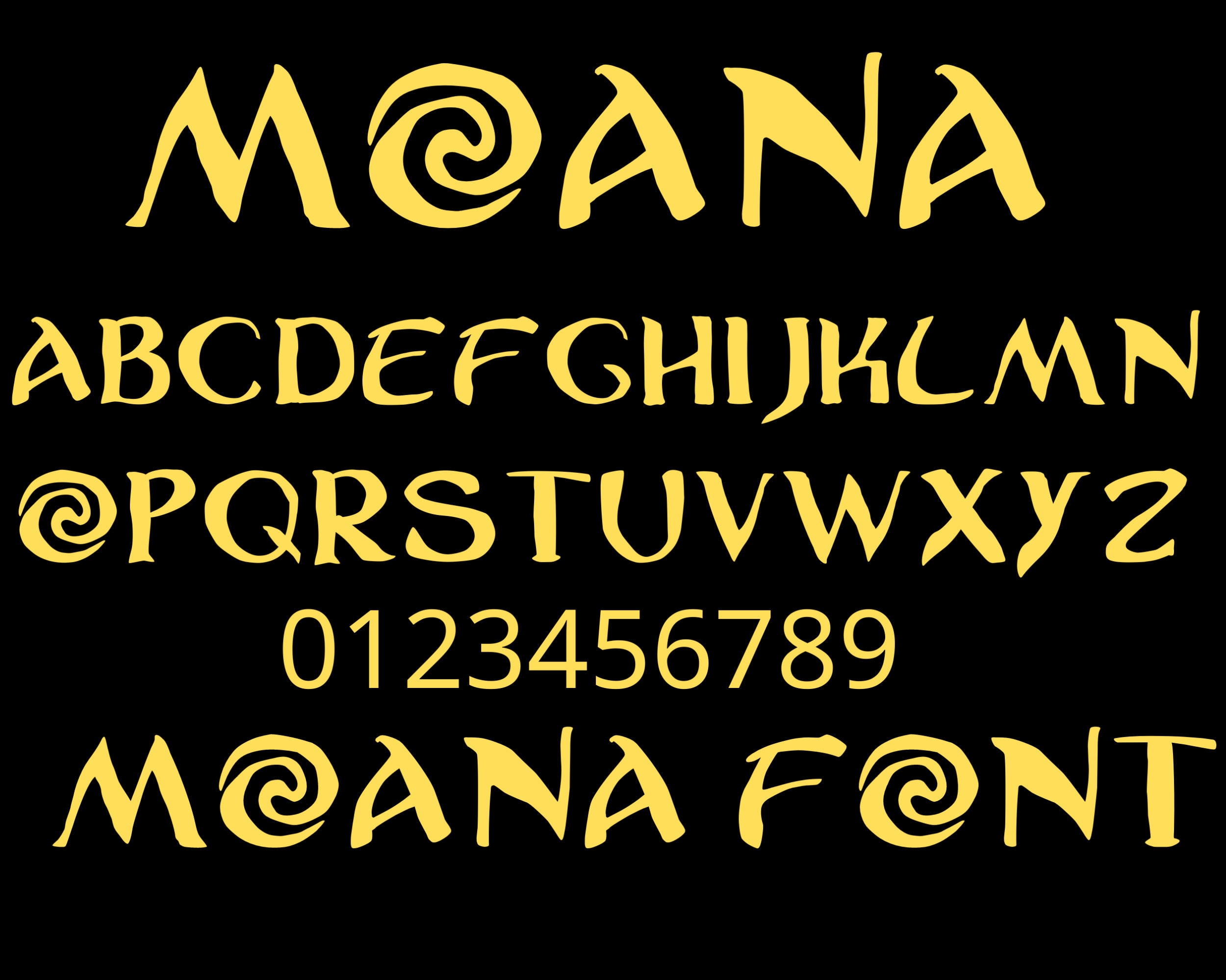 Moana Font Svg Moana Alphabet Cartoon Moana Letters Moana Cartoon ...