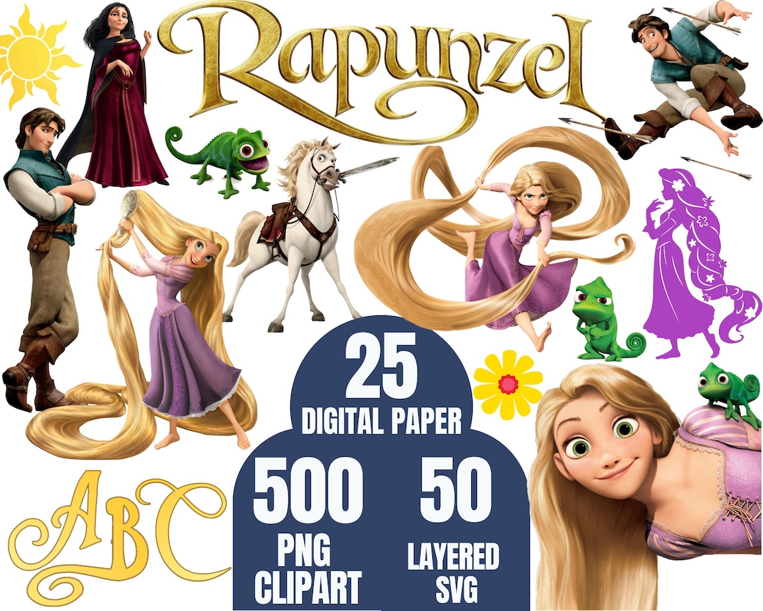 Tangled PNG Mega Bundle, Tangled SVG, Flynn Rider Svg, Rapunzel Png ...