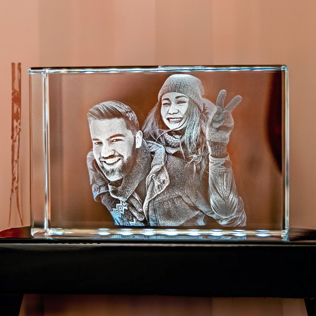 3D Photo Crystal Rectangle 3D Laser Gifts Personalized Gift - Etsy