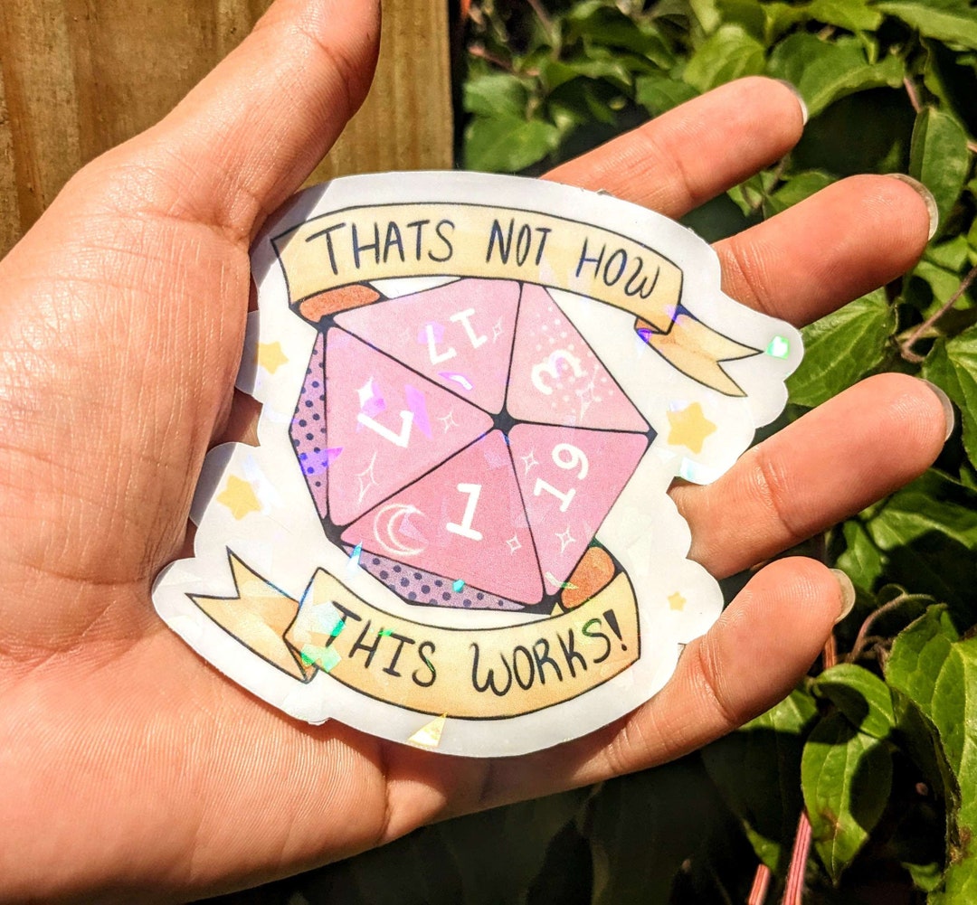 DND D20 Holo Sticker - Etsy
