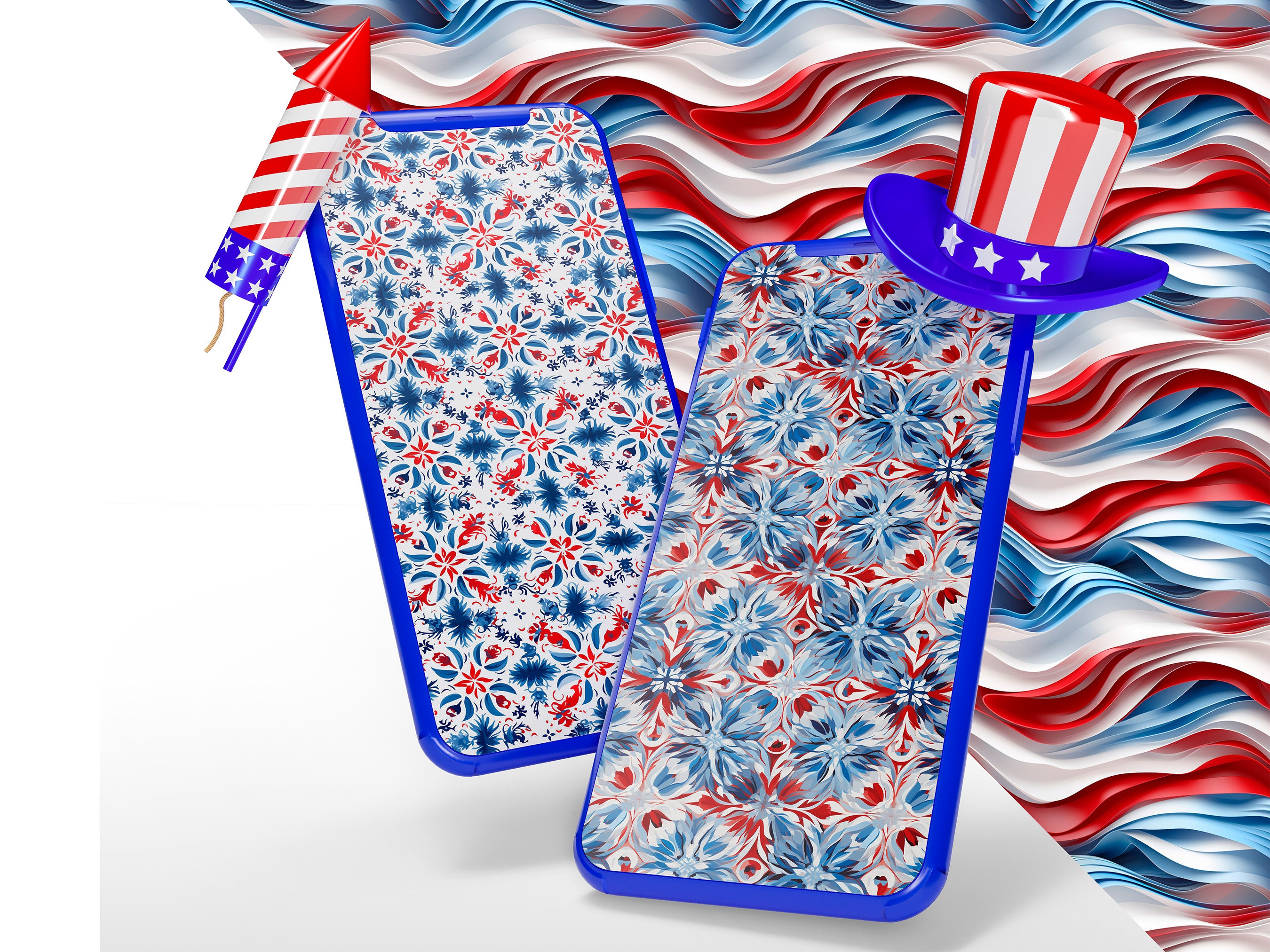 20 Seamless Patriotic Textures & Backgrounds 4th of July Independence ...