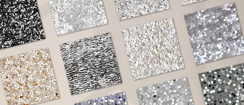 Seamless Sequins Textures Shiny Metallic Glitter Digital - Etsy