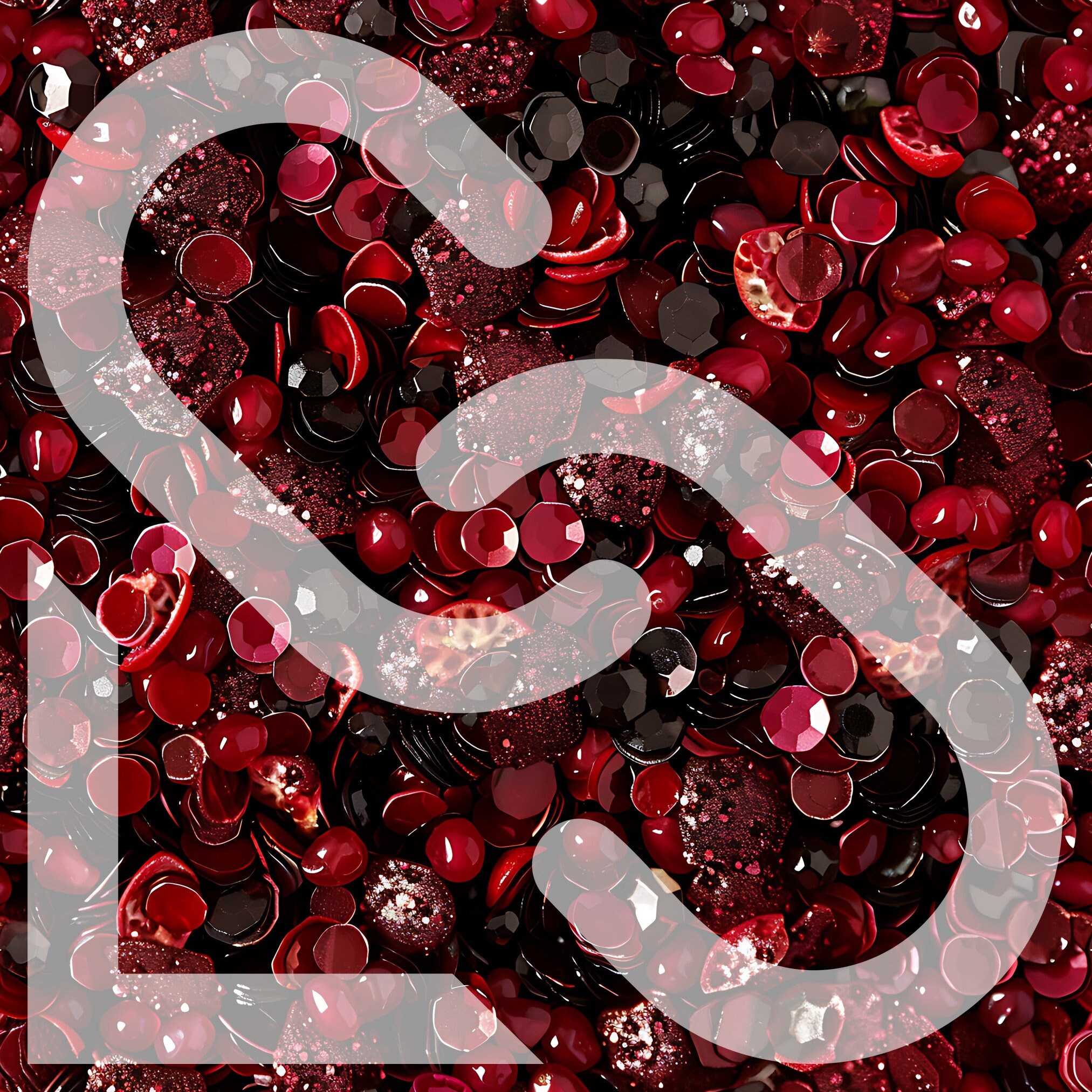 Seamless Red Sequin Textures Opulent Red and Black Glitter With ...