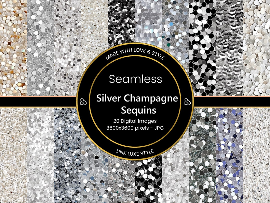 Seamless Sequins Textures - Shiny, Metallic, Glitter Digital Paper ...