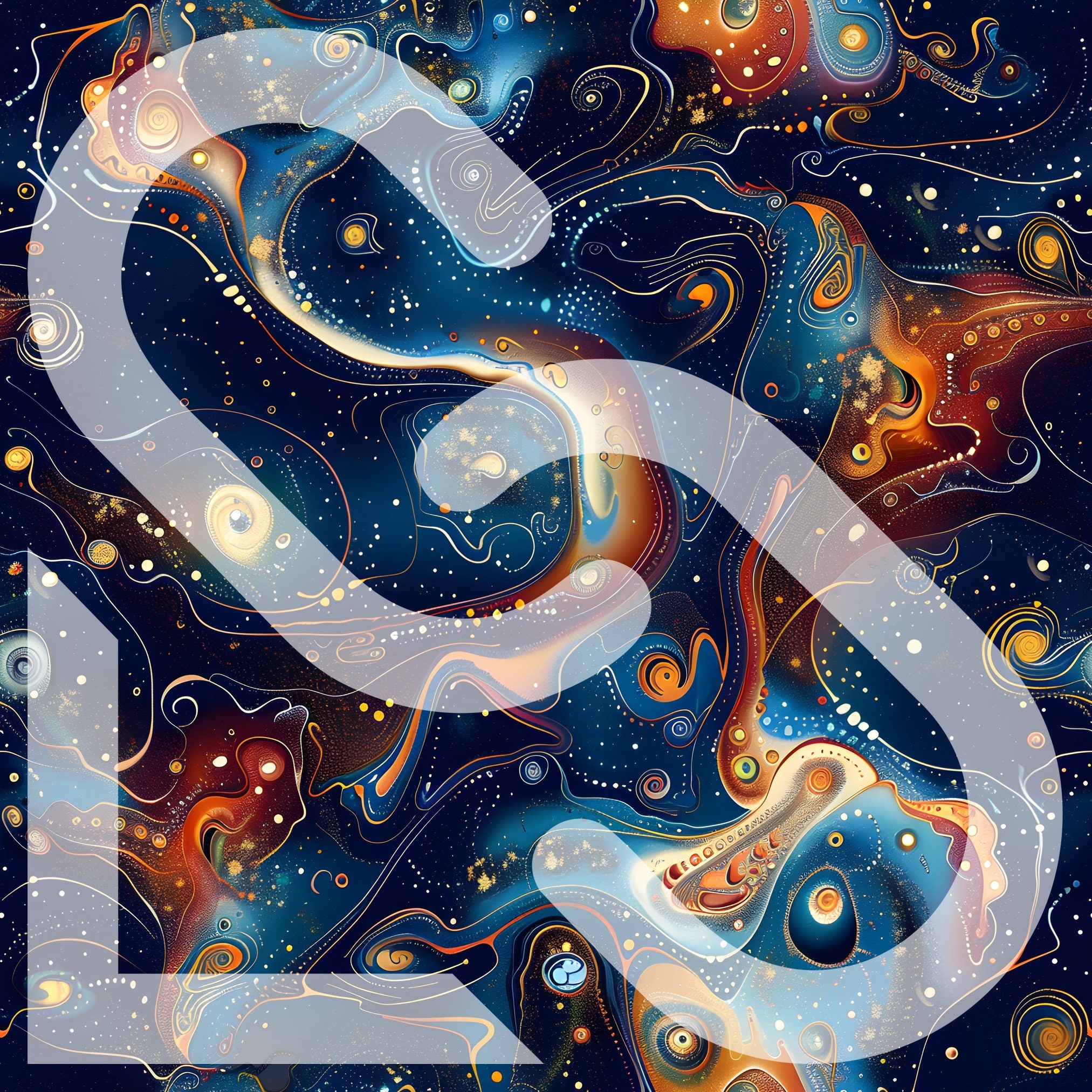 Seamless Iridescent Cosmic Fractals Multicolored Universe Fractal Art ...