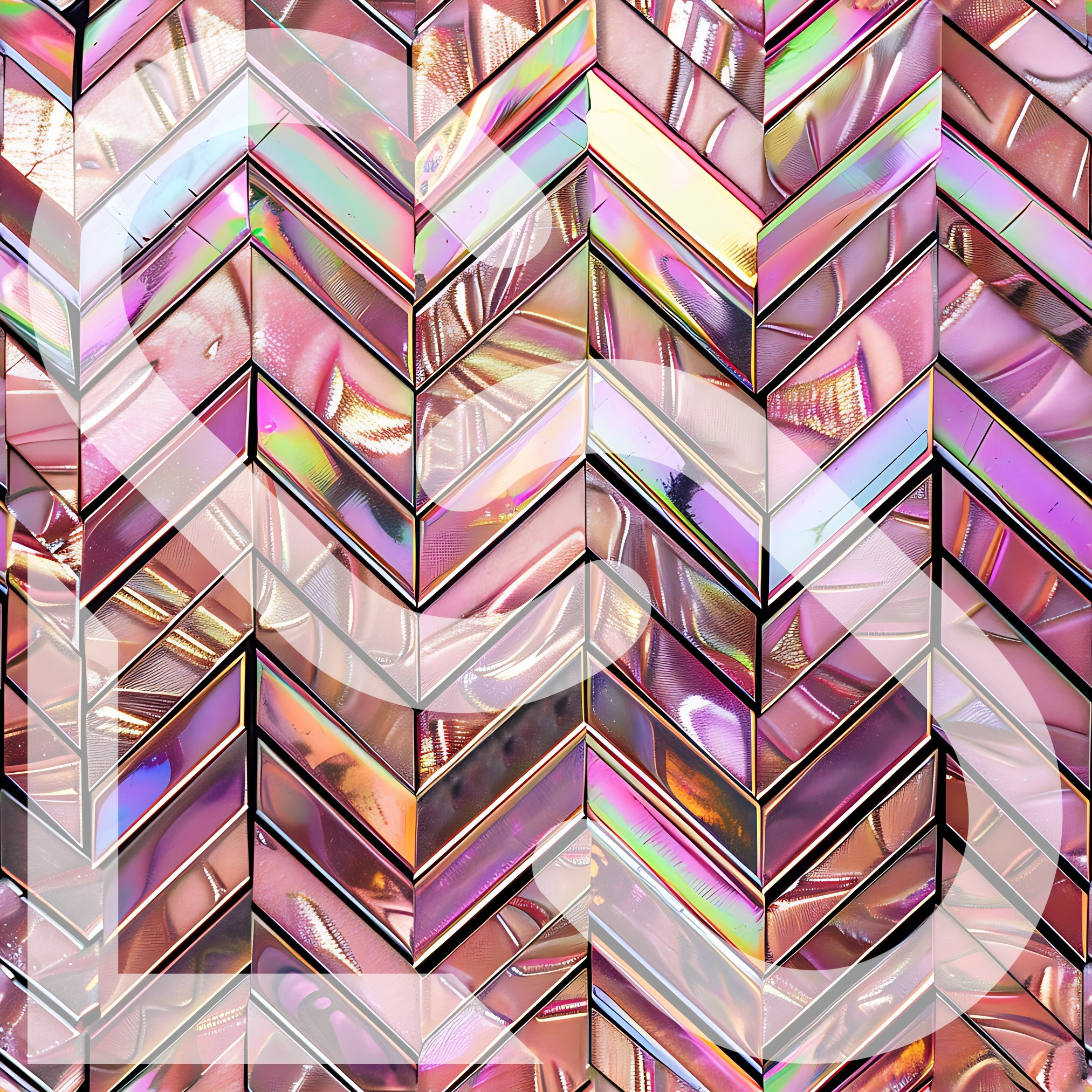 Seamless Iridescent V-shaped Tiles - Shimmering Pink, Purple, Blue ...