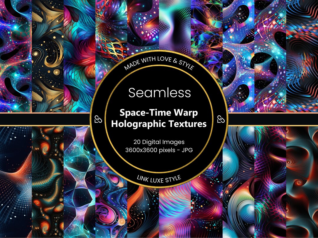 Seamless Universe Space-time Warp Holographic Textures - 20 - 12''x12 ...
