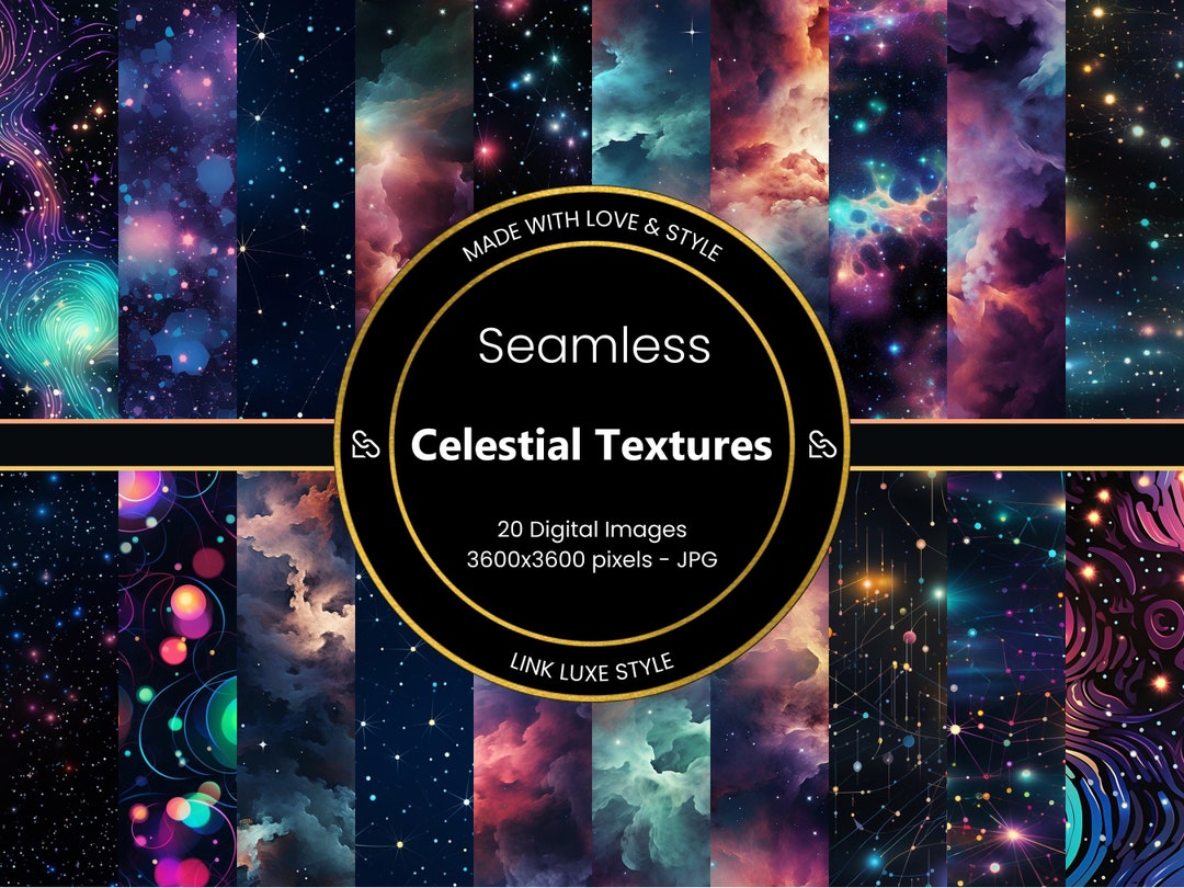 Seamless Celestial Textures - Stars, Sky, Universe, Nebula, Cosmic ...