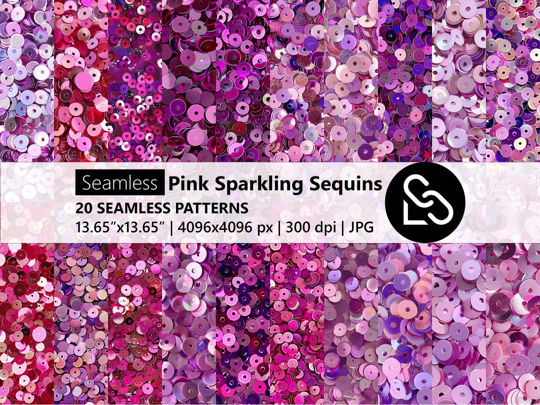 Seamless Pink Sparkling Sequin Tiles Collection: Vibrant and Textured ...