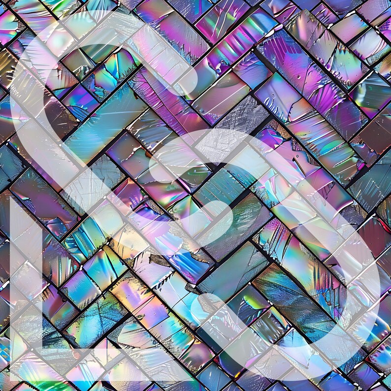 Seamless Iridescent V-shaped Tiles - Shimmering Pink, Purple, Blue ...