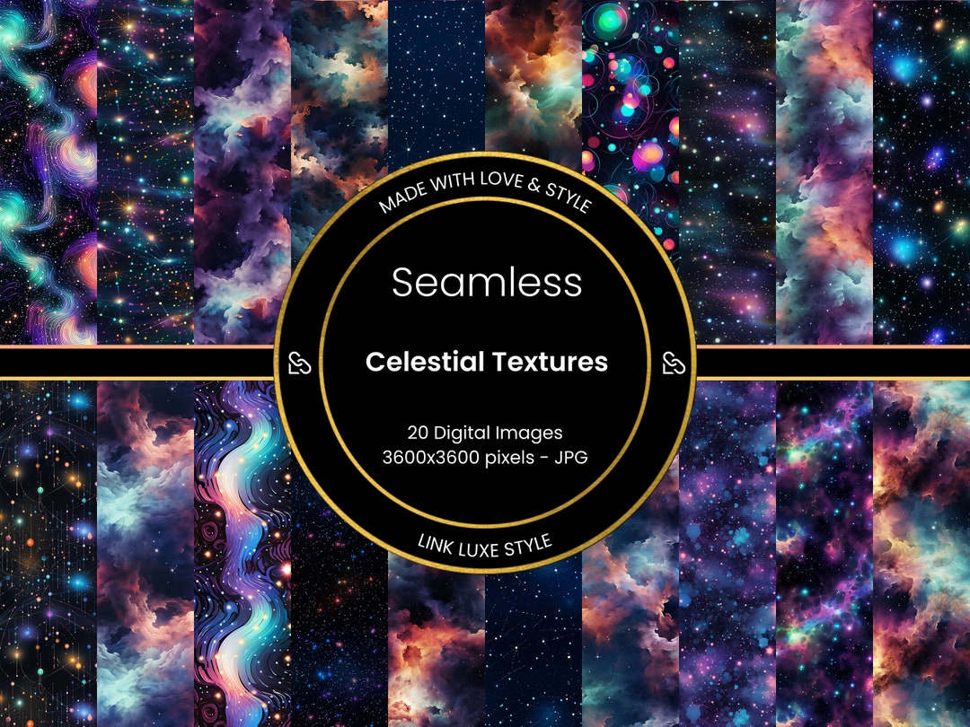 Seamless Celestial Textures Stars Sky Universe Nebula - Etsy