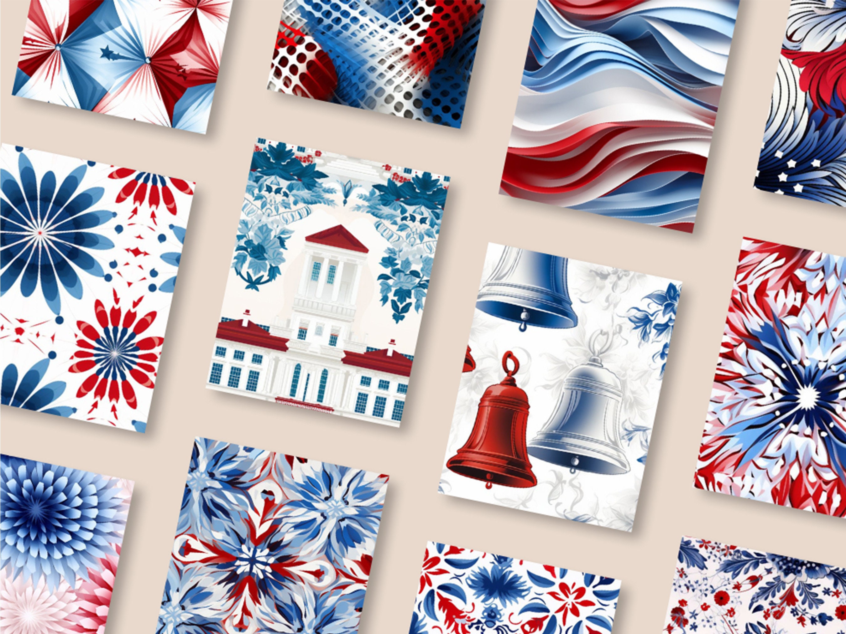 20 Seamless Patriotic Textures & Backgrounds 4th of July Independence ...