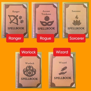 Dnd All Spellcasting Classes Immersive Spell Books With Spell Slot ...