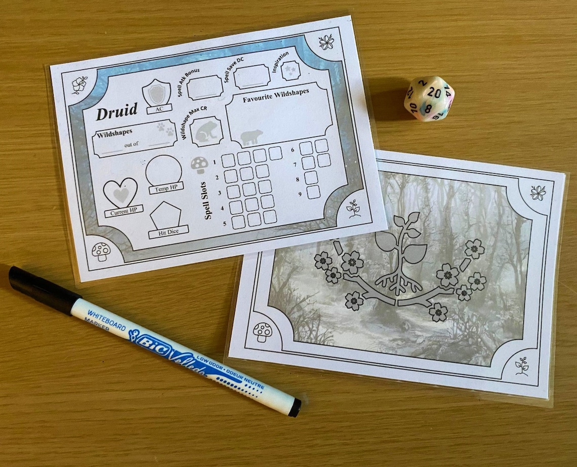 Dnd Druid Bundle Wild Shape Sheets, Spell & Ability Tracker and ...