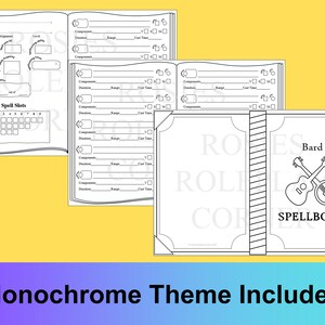 Dnd Bard Immersive Spell Book With Spell Slot Trackers – Dungeons and ...