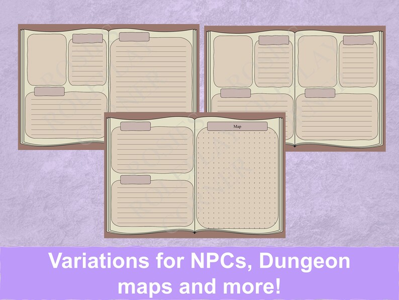 Dnd Immersive A5 Campaign Journal - Tabletop Game Adventure Digital ...