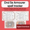 Artificer Alchemist Spell Slot Tracker – Subclass Resource Tracker ...