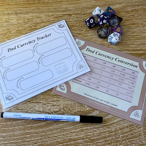 Dnd Money and Currency Tracker - Resource, Conversion and Inventory Aid ...