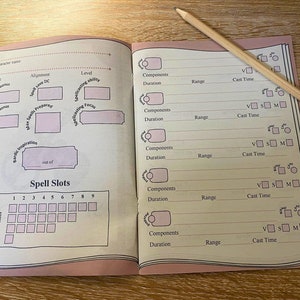 Dnd Bard Immersive Spell Book With Spell Slot Trackers – Dungeons and ...