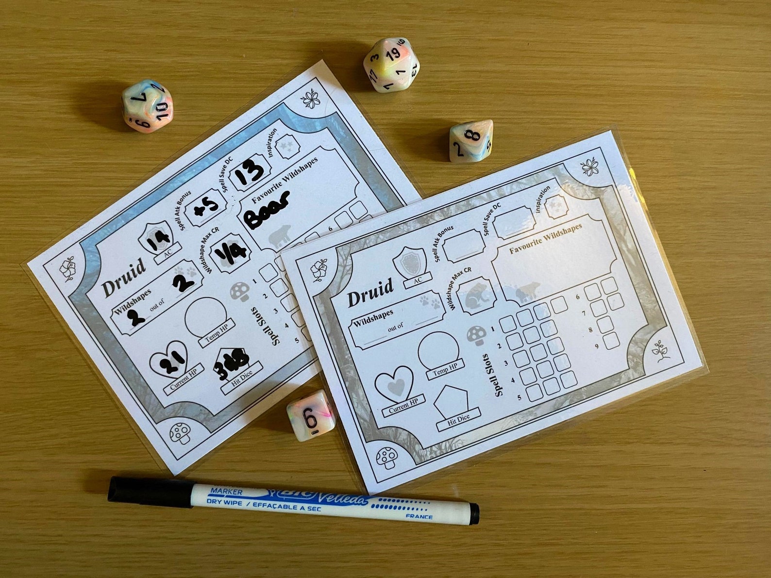 Druid Spell Slot Tracker Bundle – Multiple Themes – Dnd 5E – Digital ...