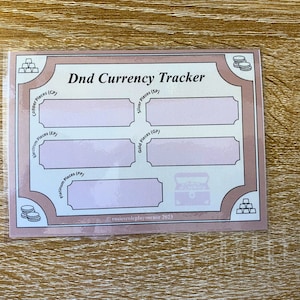 Dnd Money and Currency Tracker - Resource, Conversion and Inventory Aid ...