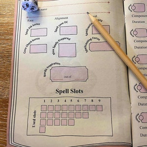Dnd Bard Immersive Spell Book With Spell Slot Trackers – Dungeons and ...