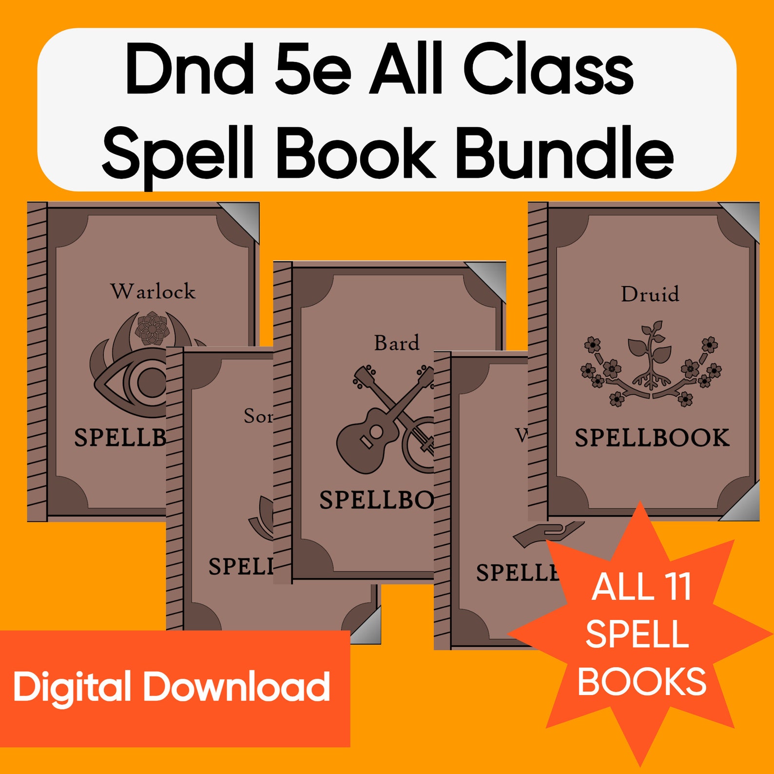 Dnd All Spellcasting Classes Immersive Spell Books With Spell Slot Trackers – Dungeons and ...
