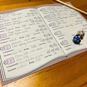 Dnd All Spellcasting Classes Immersive Spell Books With Spell Slot ...