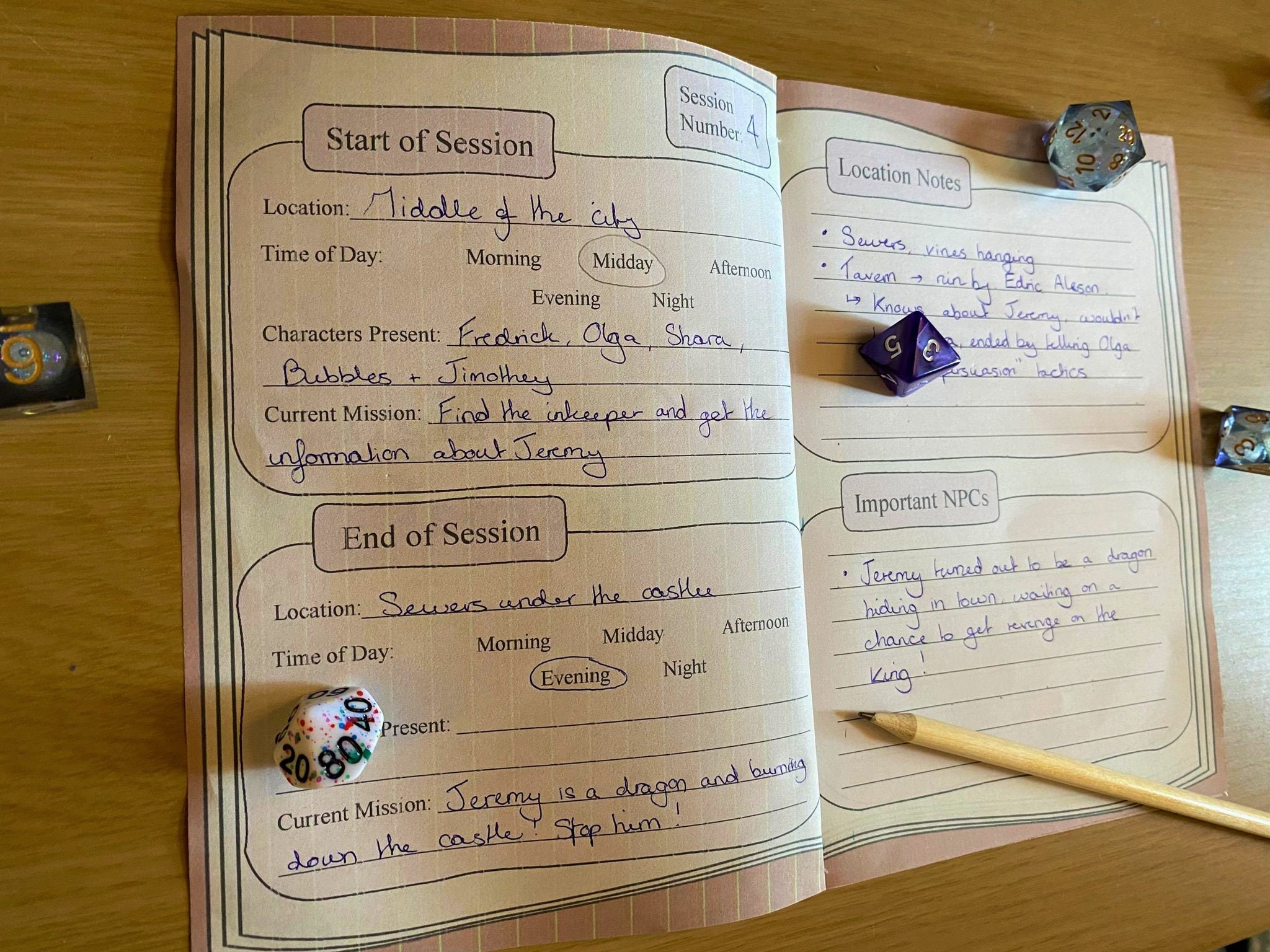 Dnd Immersive A5 Campaign Journal - Tabletop Game Adventure Digital ...